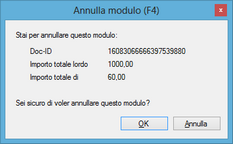 Annullare un Modulo Tax Free